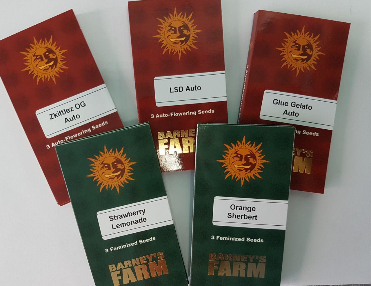 Новые сорта от Barneys Farm Seeds в новейших упаковках